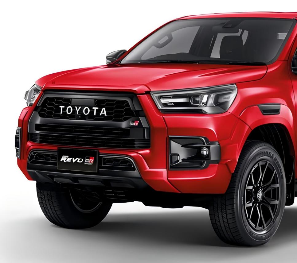 Car Front Grill With GR LOGO For Hilux Rocco 2021+(Silver Lettering) – S3XY