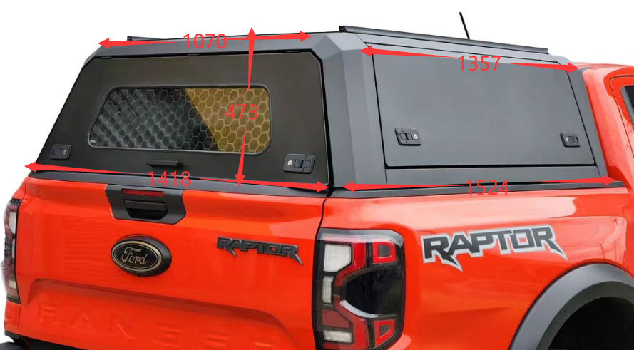 STAINLESS STEEL CANOPY FOR FORD RANGER & RAPTOR DOUBLE CAB 2022+ – S3XY