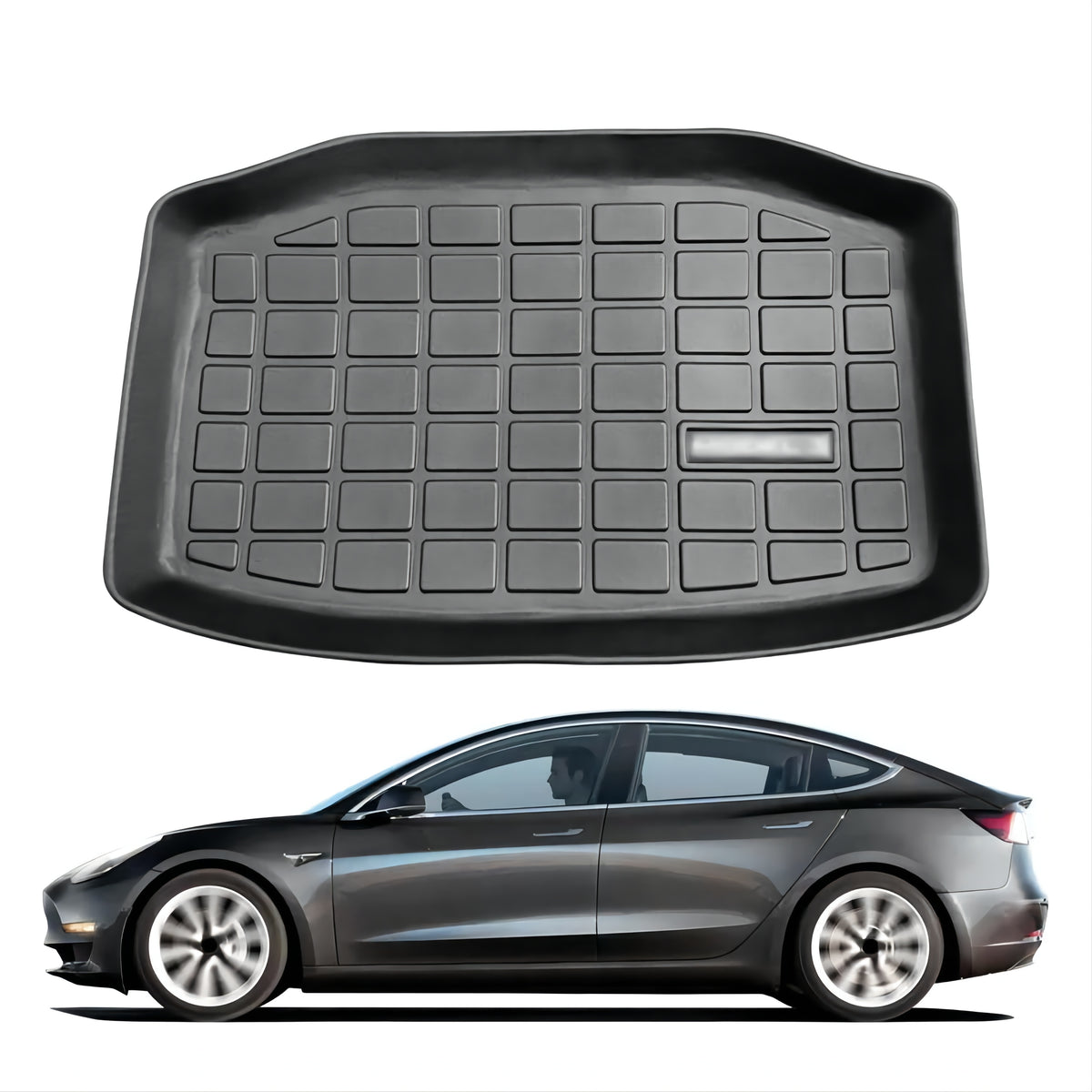 Model 3 Trunk lower mat/TPE plaid – S3XY